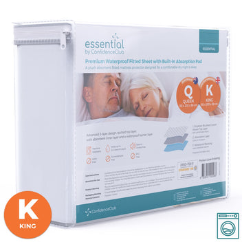 Essential Waterproof Fitted Sheet With Soft Absorbent Top Layer ...